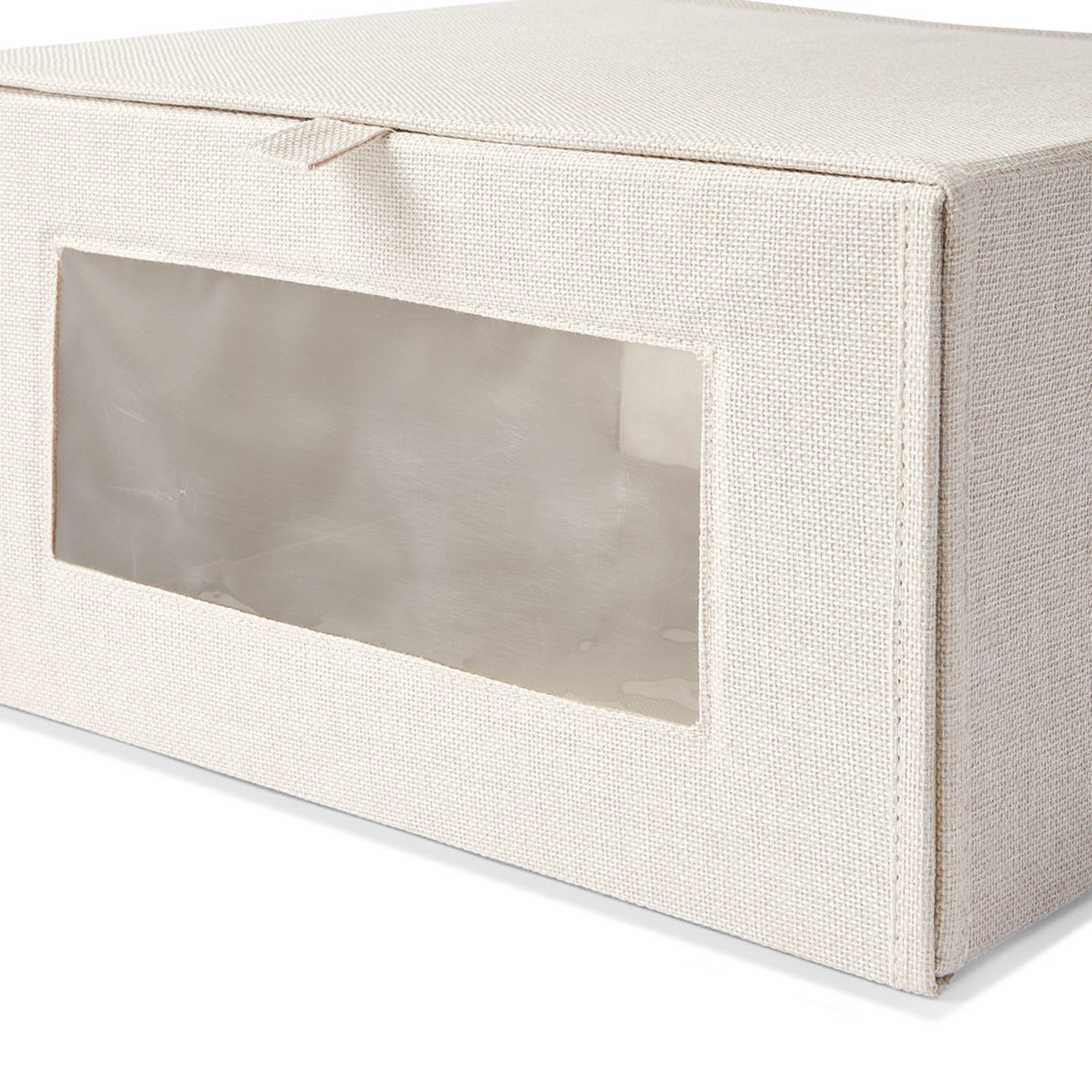 Linen Look Clothing Storage Box - Beige - Kmart