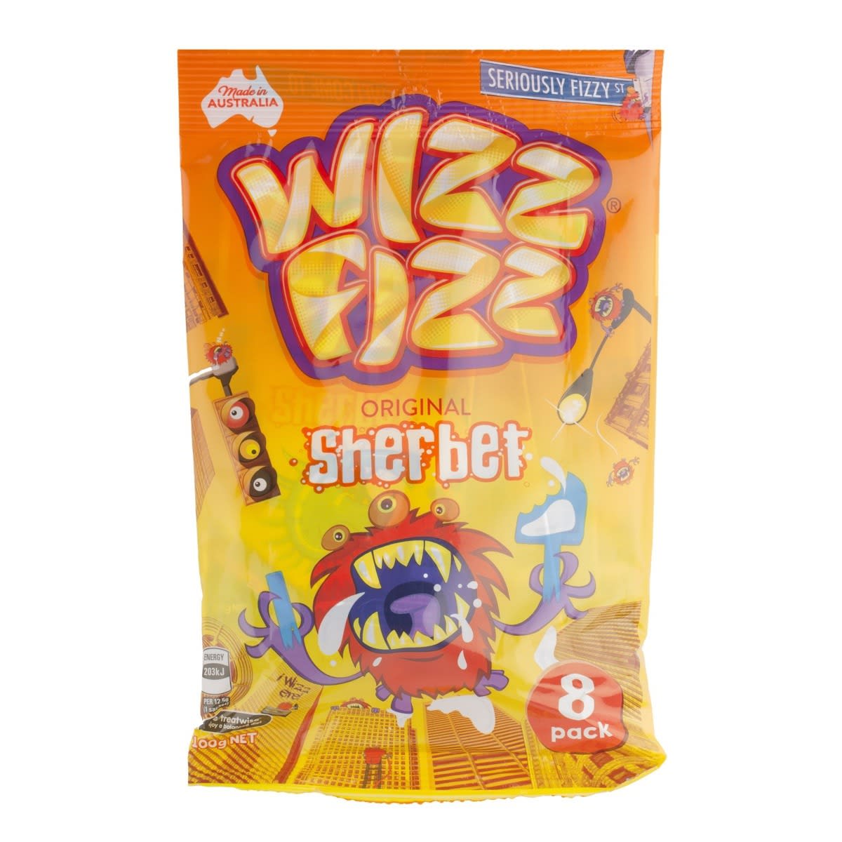 8 Pack Wizz Fizz Original Sherbet 100g - Kmart