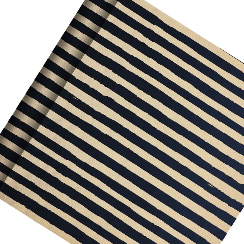 Hallmark Gift Wrapping Paper Roll - Black & Kraft Stripes - Kmart