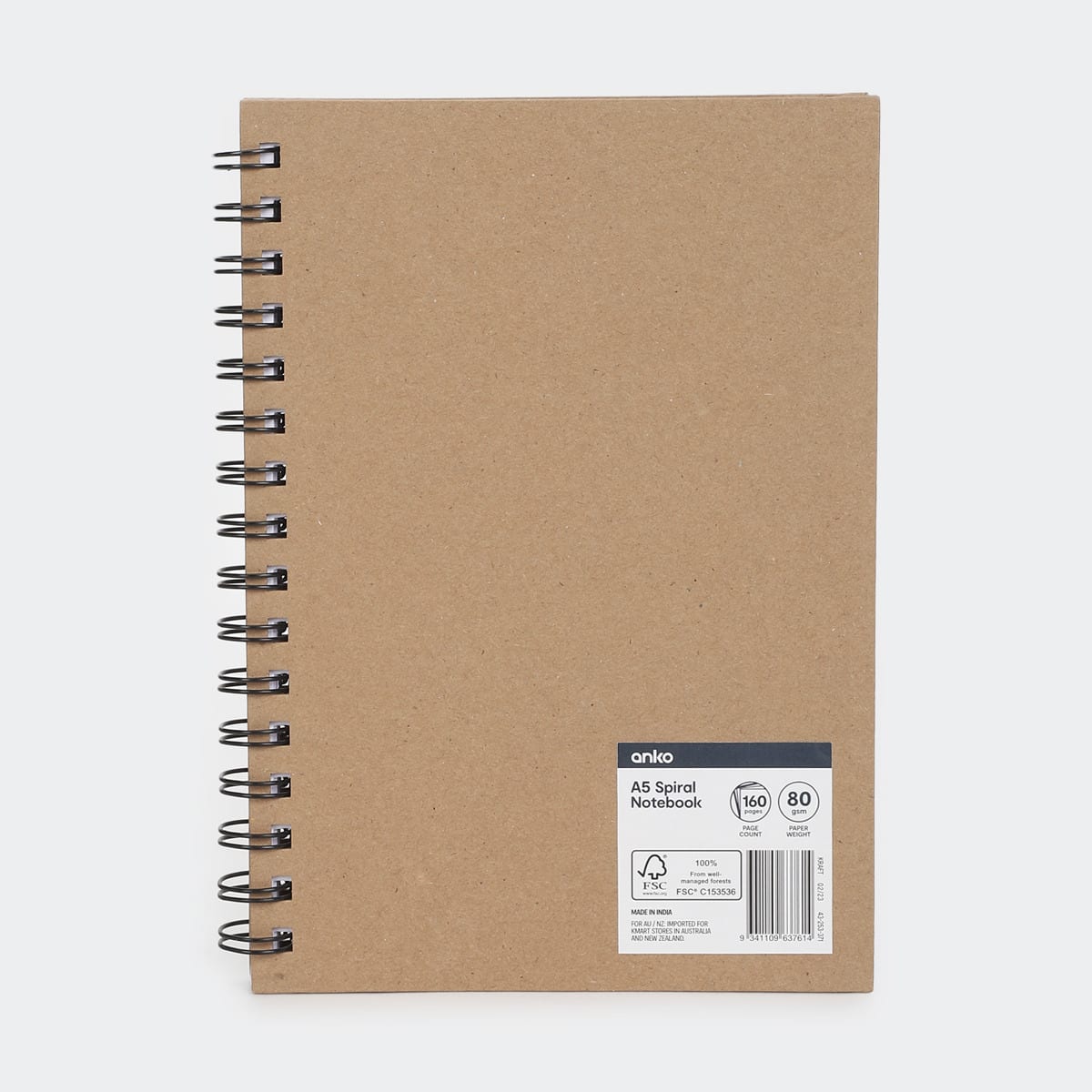 A5 Spiral Notebook - Kraft - Kmart NZ