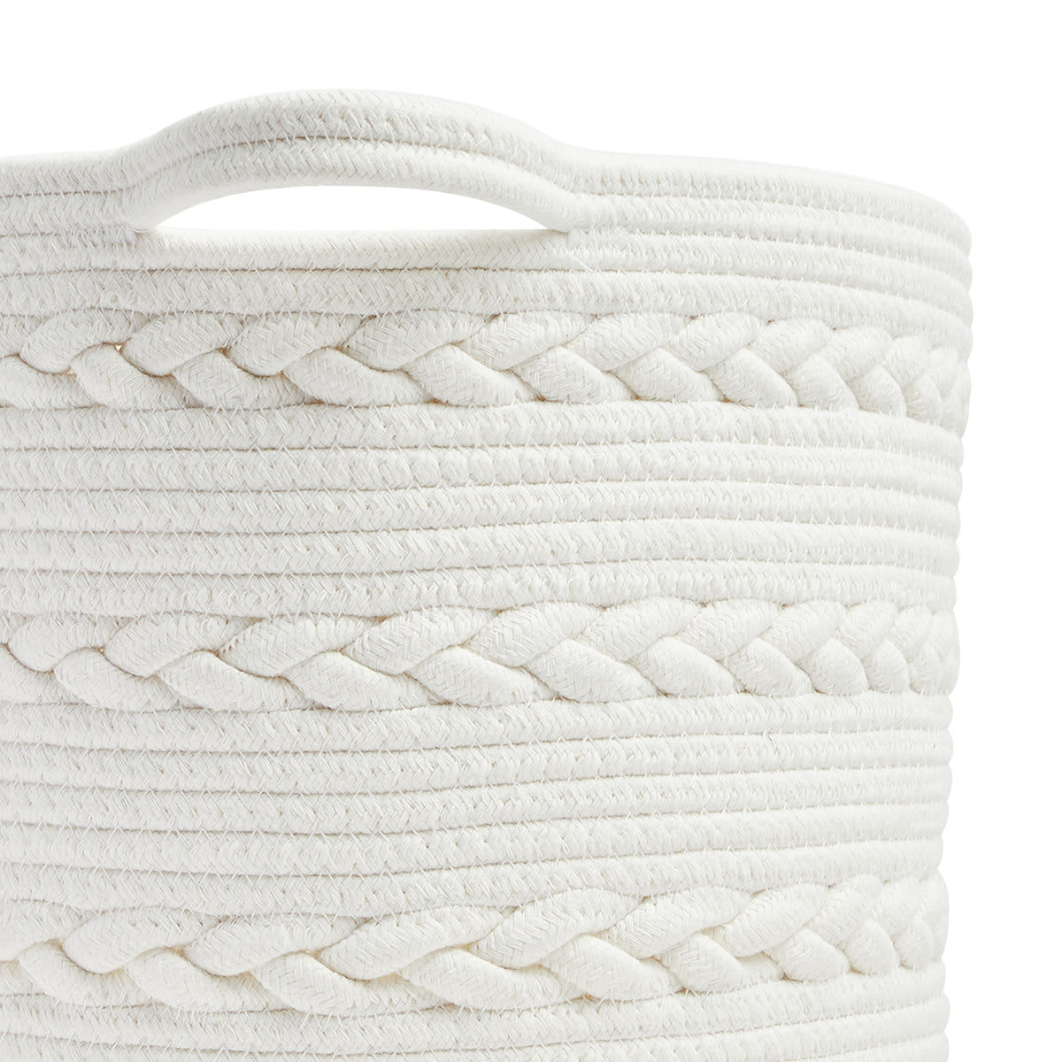 Round Braid Rope Basket - White - Kmart