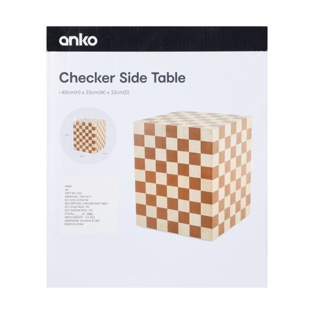 Checker Side Table - Kmart