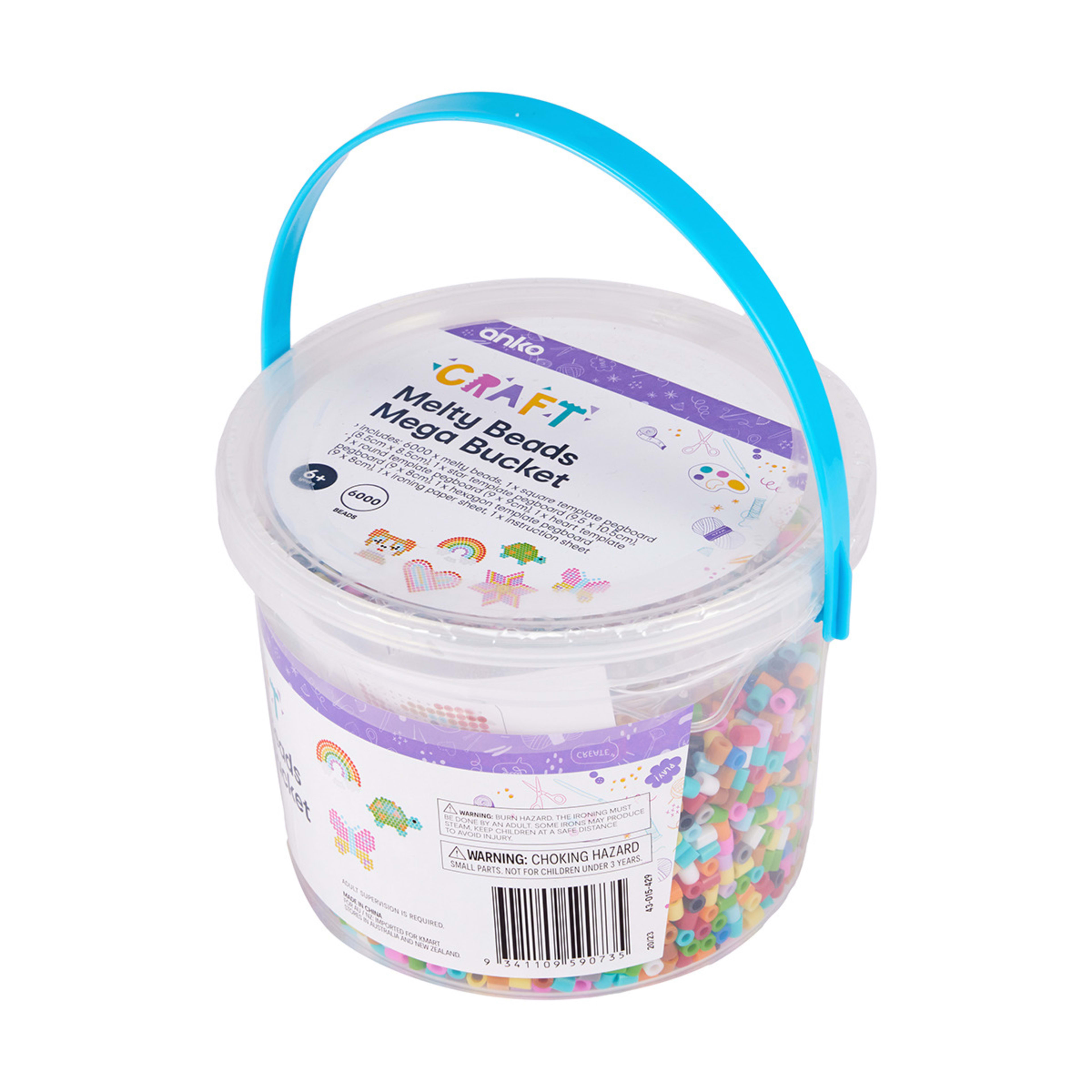6000 Piece Melty Beads Mega Bucket - Kmart