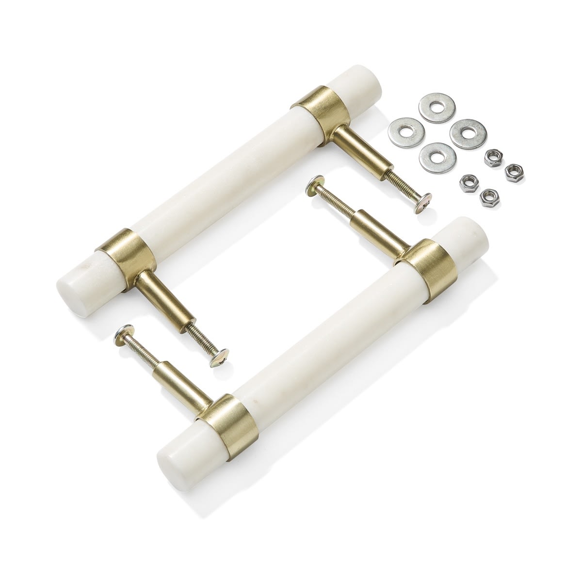 2 Pack Large Marble and Gold Look Handles - Kmart
