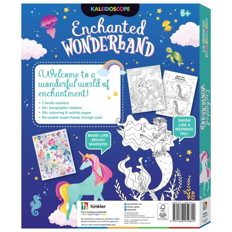 Kaleidoscope Enchanted Wonderland Colouring Kit - Book - Kmart