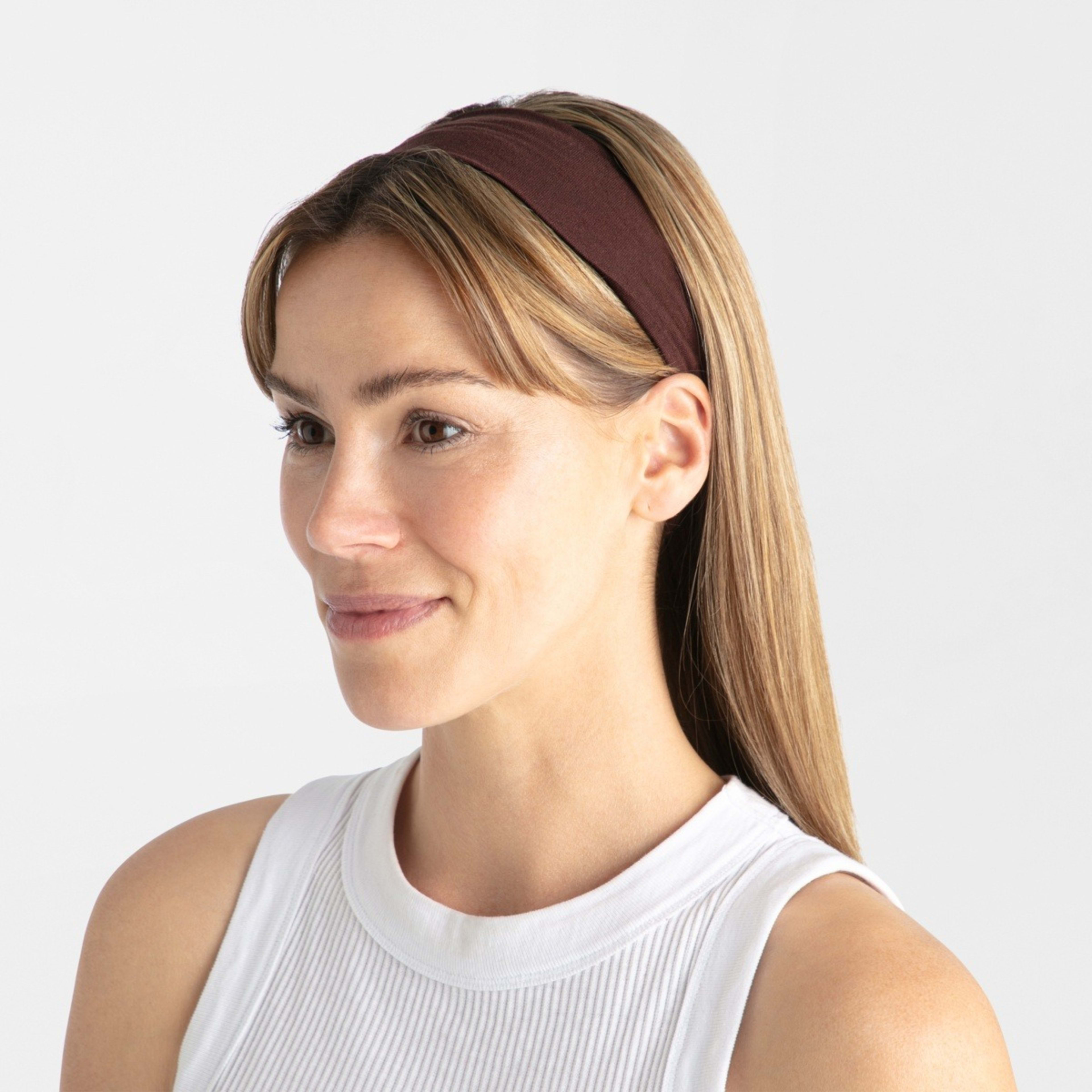 2 Pack Stretch Headband - Brown and Beige - Kmart
