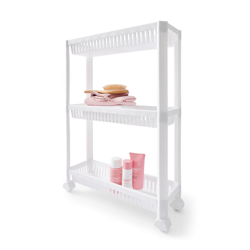 3 Tier Plastic Trolley - White - Kmart