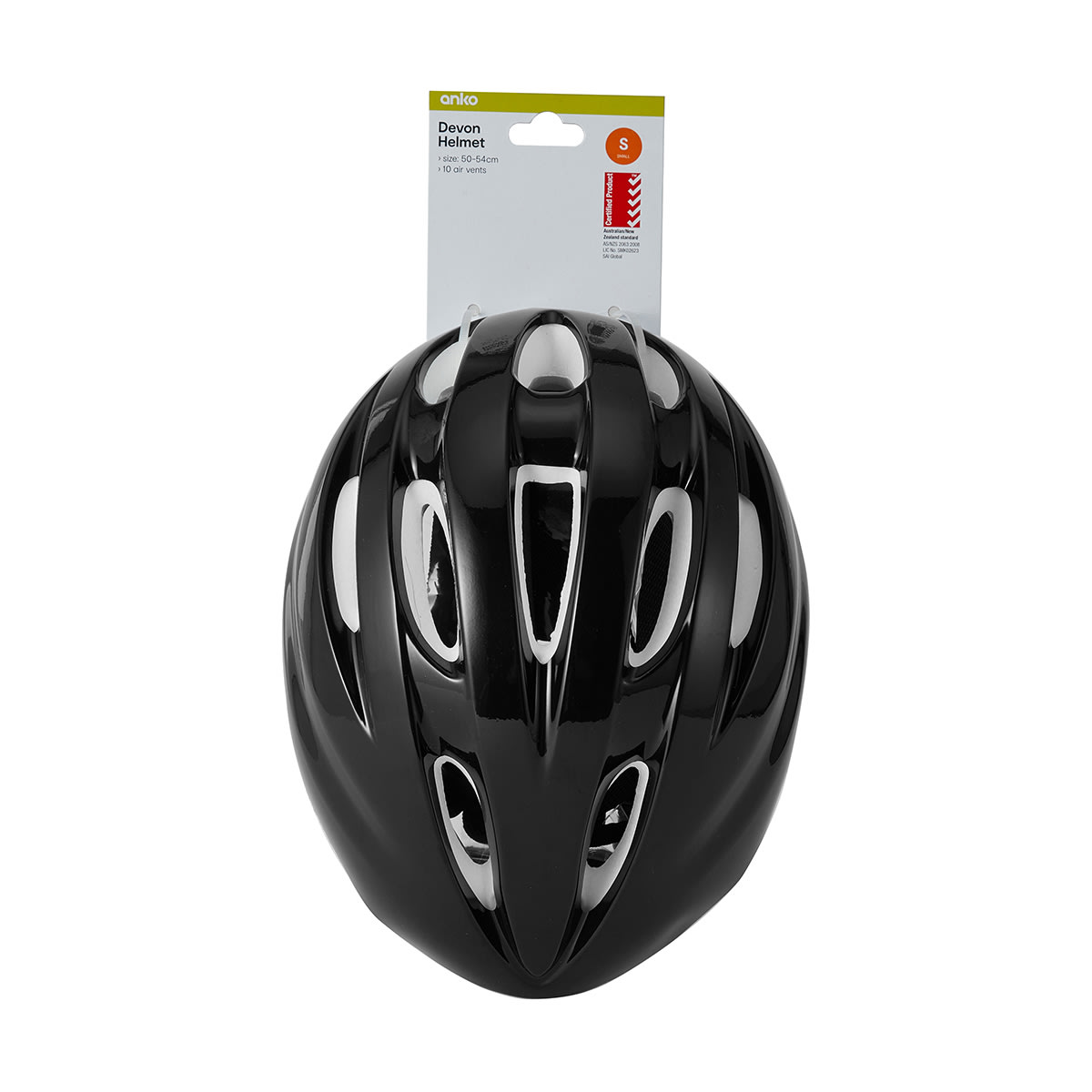 Devon Helmet - Small, Black - Kmart