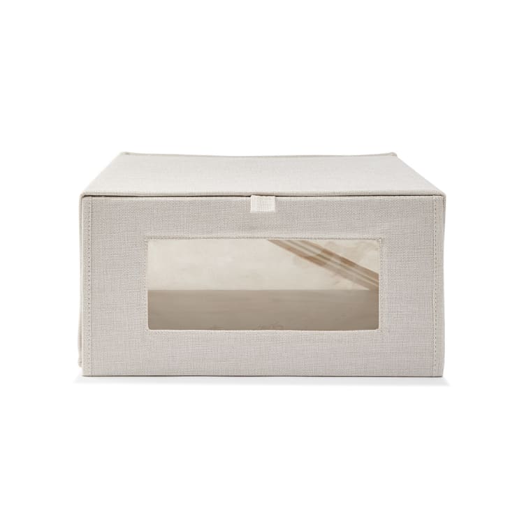 Linen Look Clothing Storage Box - Beige - Kmart