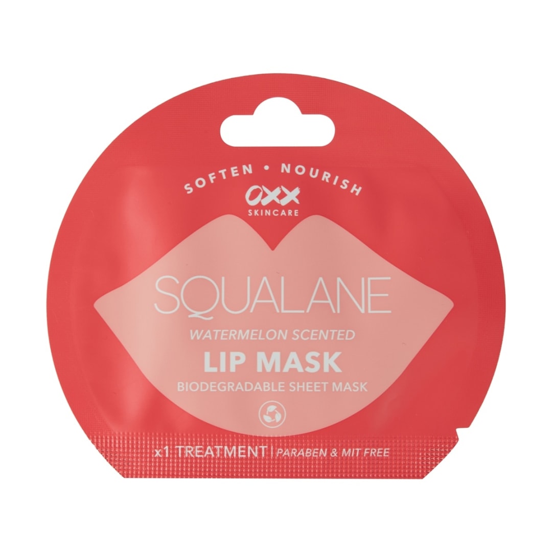 OXX Skincare Lip Sheet Mask - Squalane & Watermelon Scented - Kmart