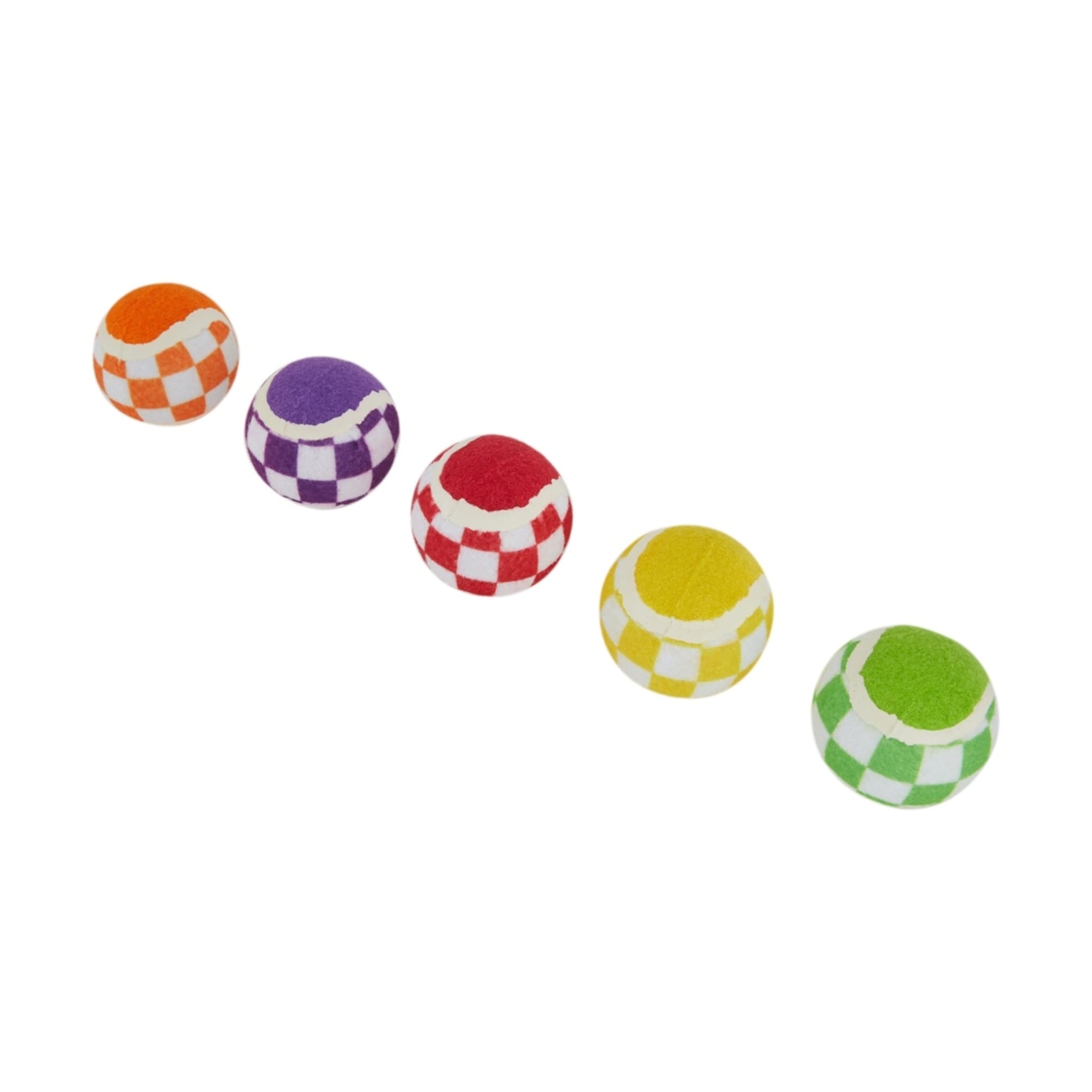 5 Pack Pet Toy Checkered Balls - Kmart NZ