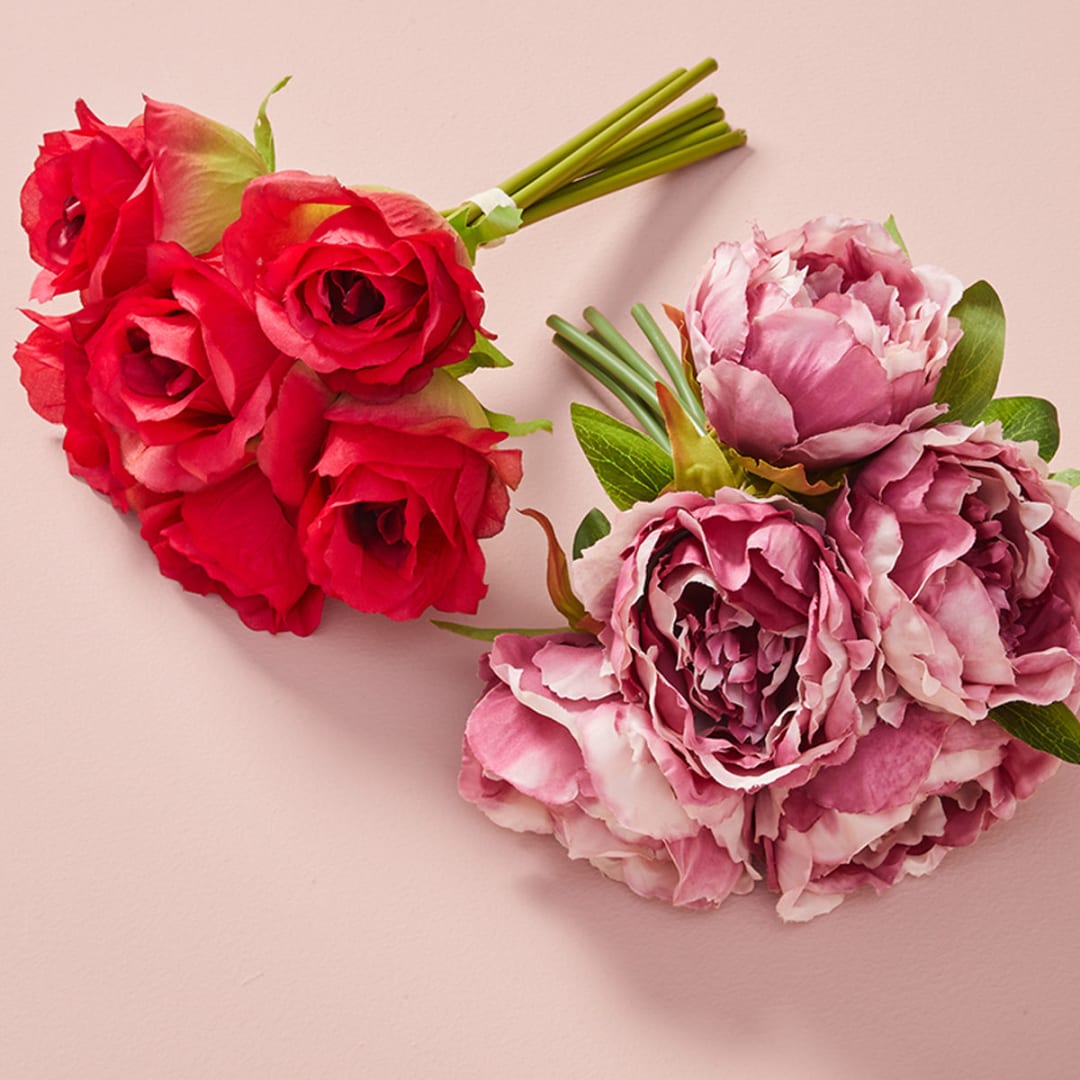 Artificial Peonies Bunch - Assorted - Kmart