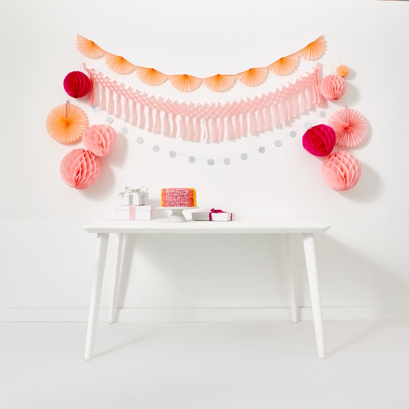 12 Piece Pink Decoration Pack - Kmart