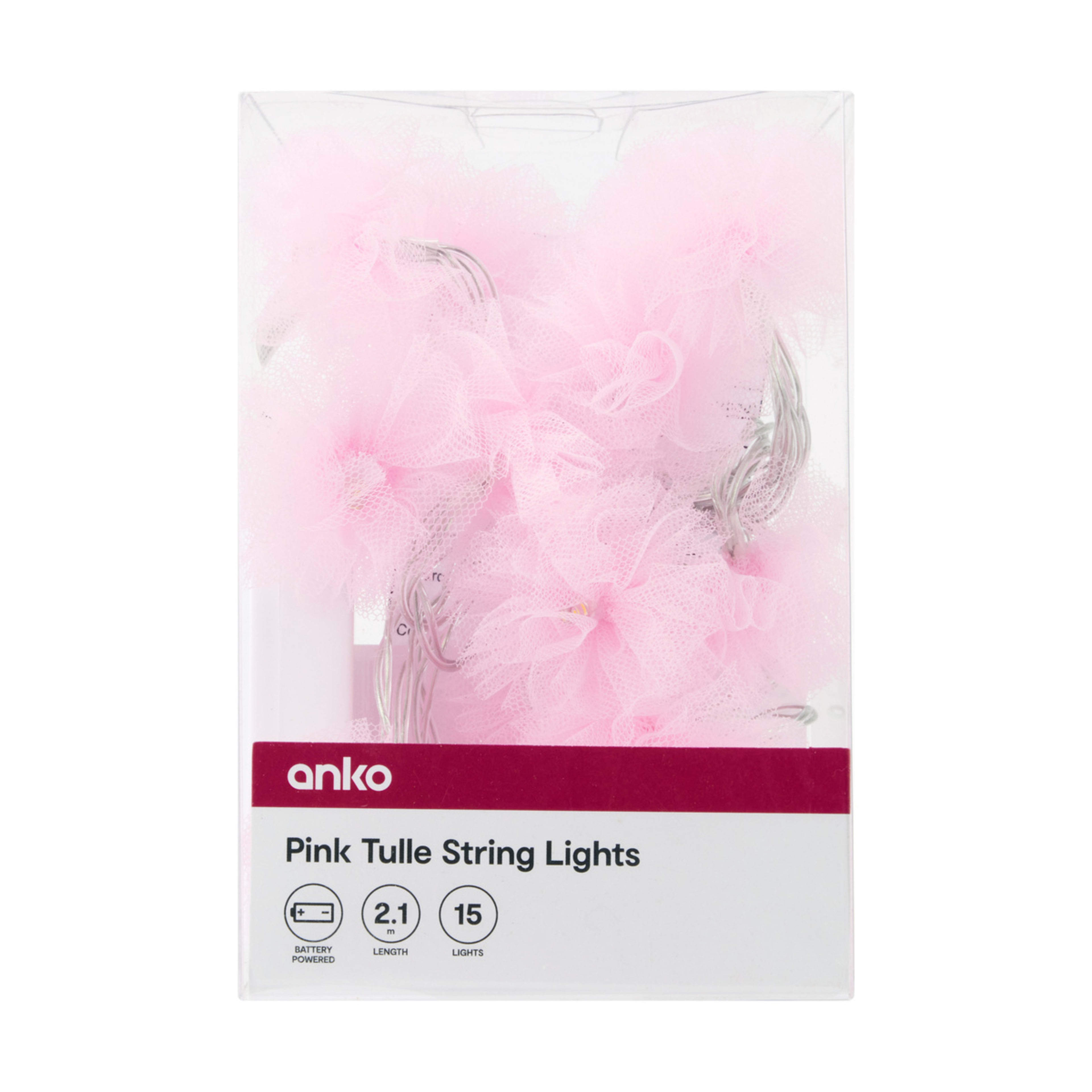 Pink Tulle String Lights - Kmart