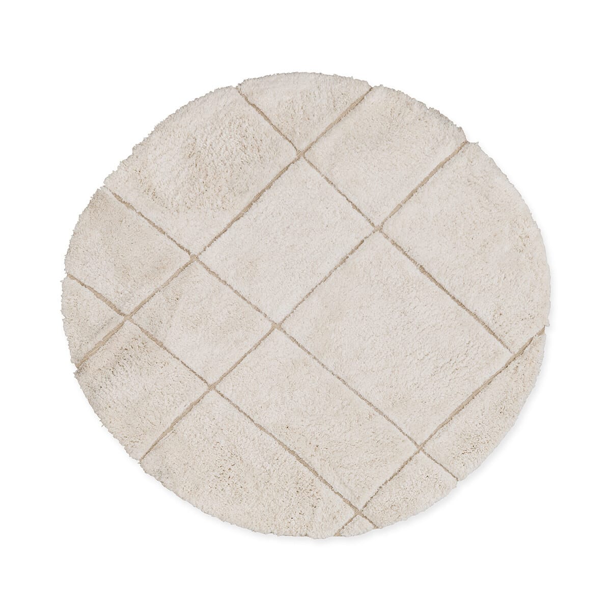 Sophia Round Rug - White - 180cm - Kmart
