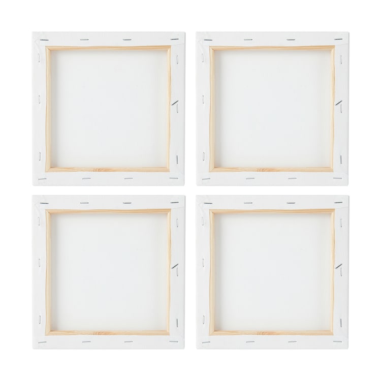8in. x 8in. Stretch Canvas - 4 Pack - Kmart NZ