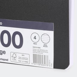 4 Pack A7 Notepad - Black - Kmart