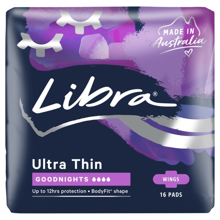 Libra 16 Pack Ultra Thin Goodnight Pads - Kmart
