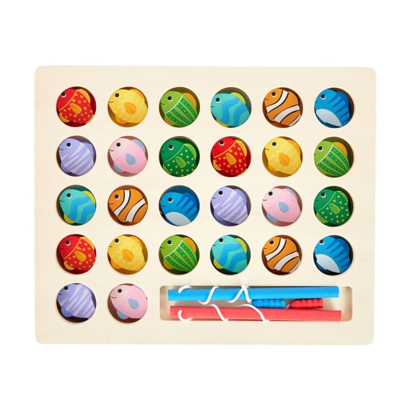 Wooden Alphabet Fishing Playset - Kmart NZ