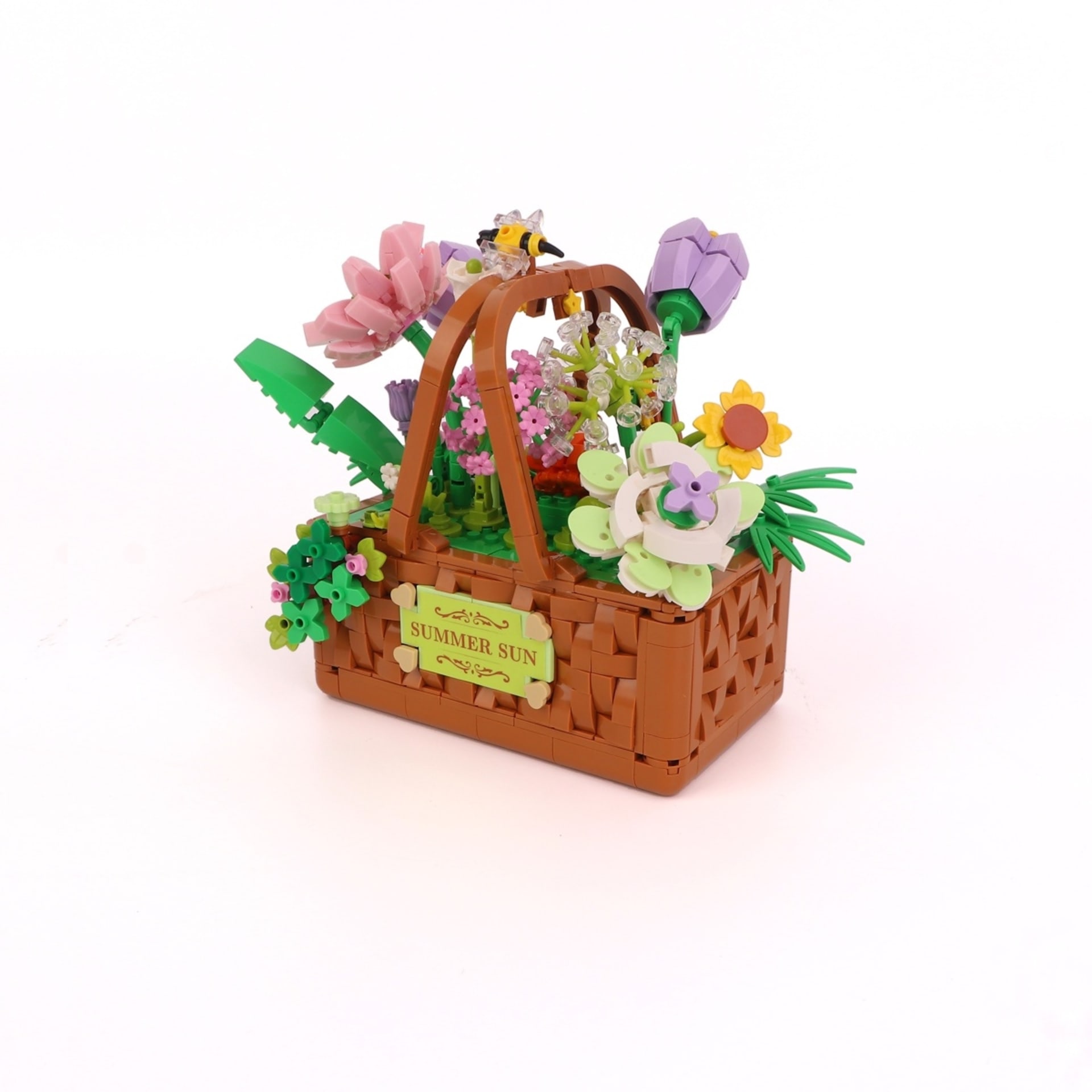 1027 Piece Mini Blocks Flower Series: Flower Basket - Kmart NZ