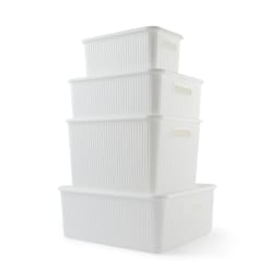 18L Ribbed Container - White - Kmart
