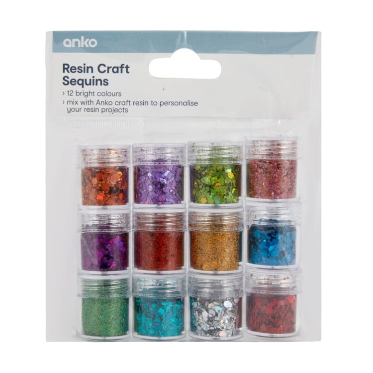 12 Piece Resin Craft Sequins - Kmart