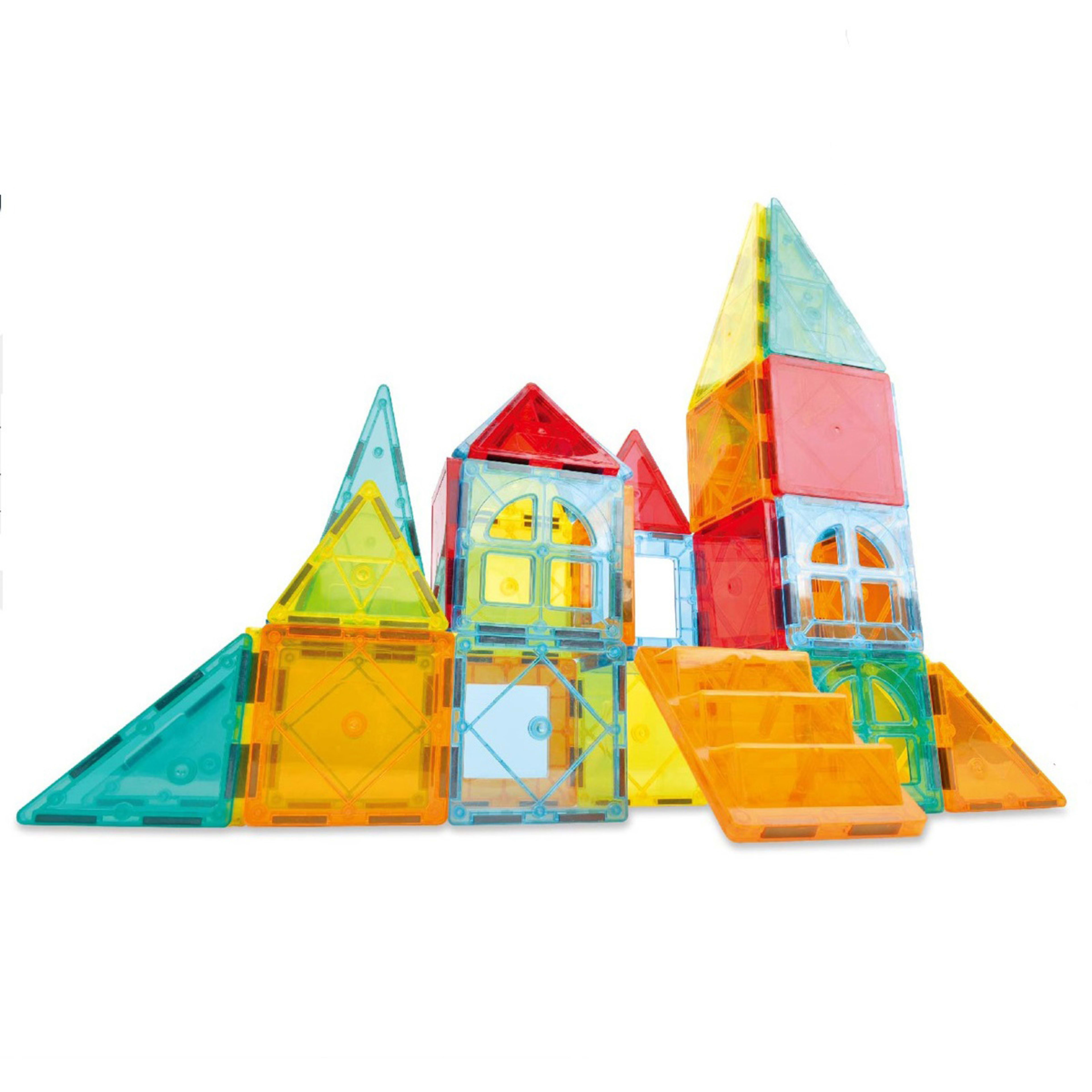 50 Piece Magnetic Tiles Castle Set - Kmart