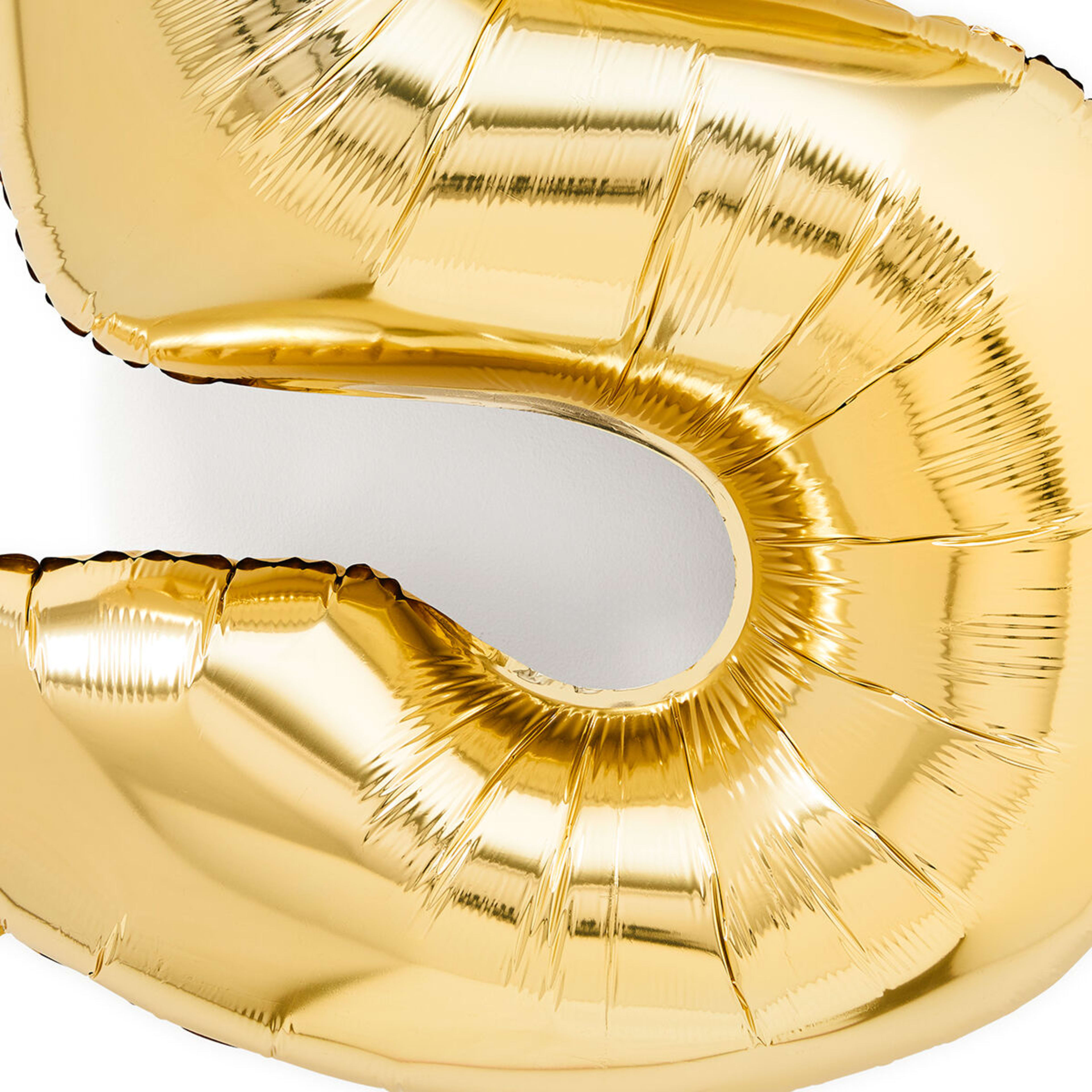 Gold Look Giant Number 5 Foil Balloon - Kmart NZ