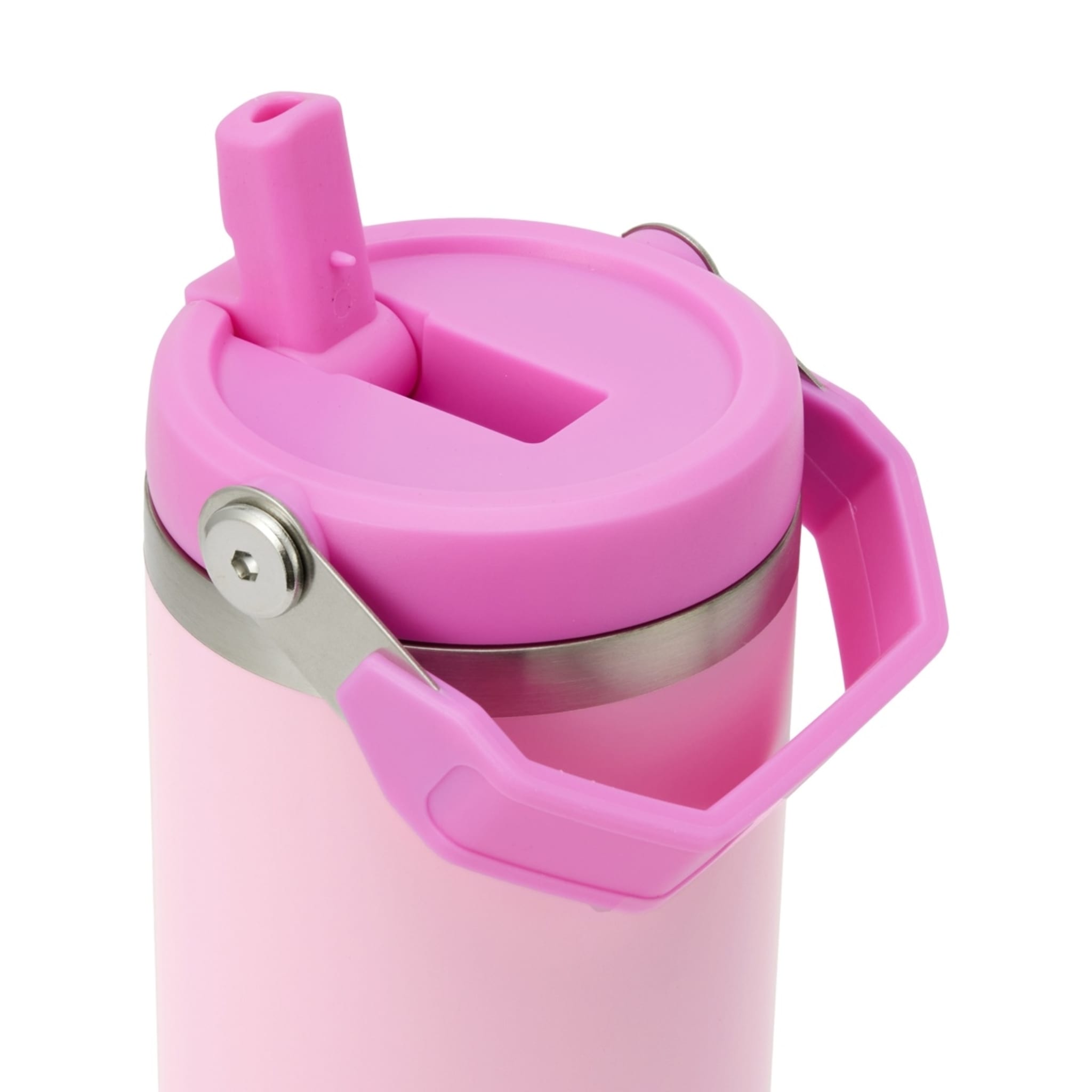840ml Pink Tumbler with Top Handle - Kmart