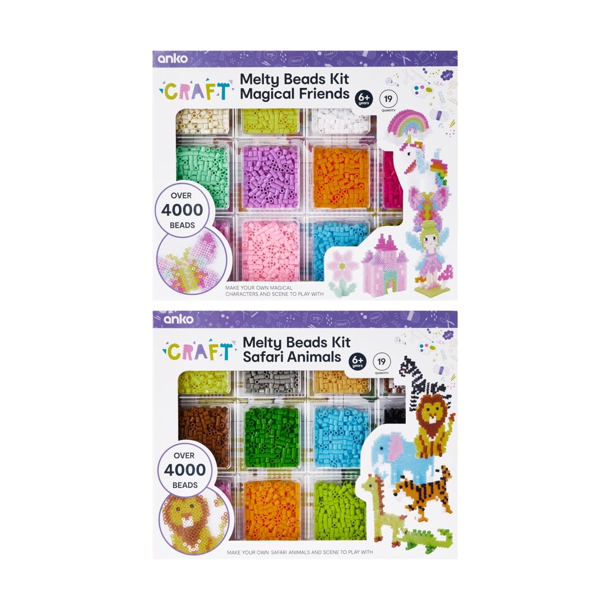 19 Piece Melty Beads Kit - Assorted - Kmart