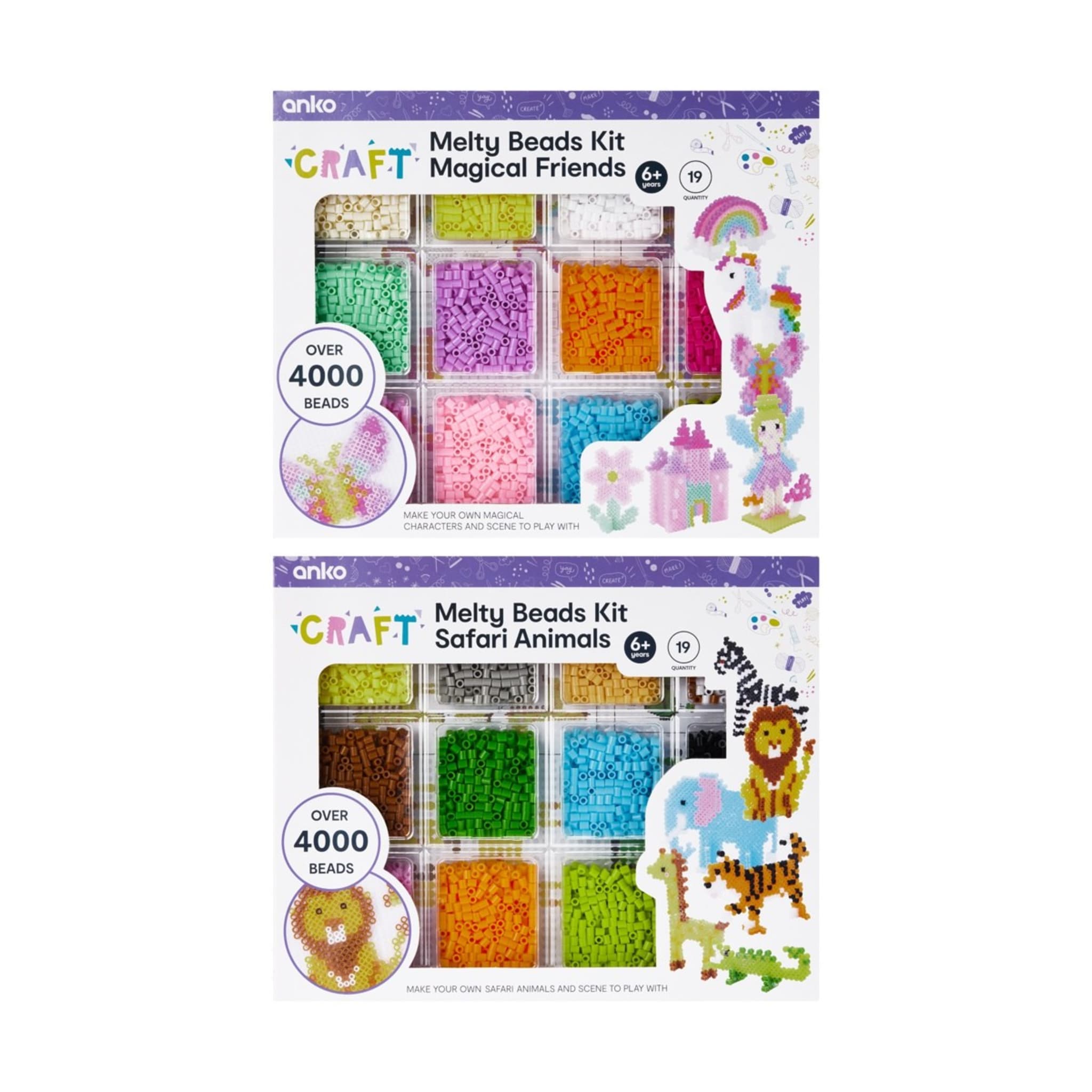 19 Piece Melty Beads Kit - Assorted - Kmart