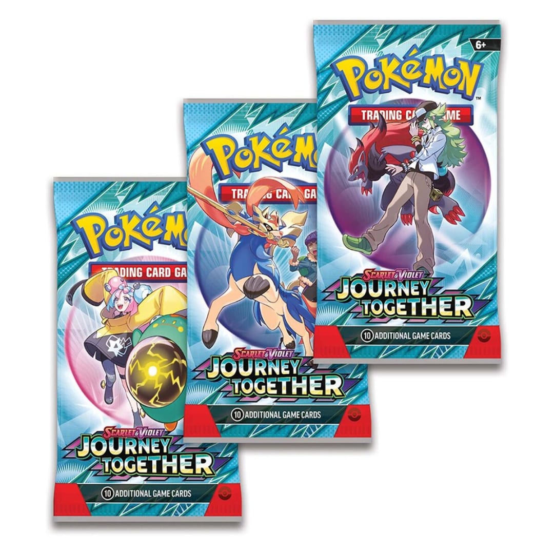 3 Pack Pokemon Trading Card Game: Journey Together Booster Blister Pack ...
