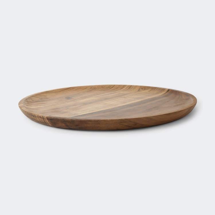 Large Acacia Round Serving Tray - Kmart