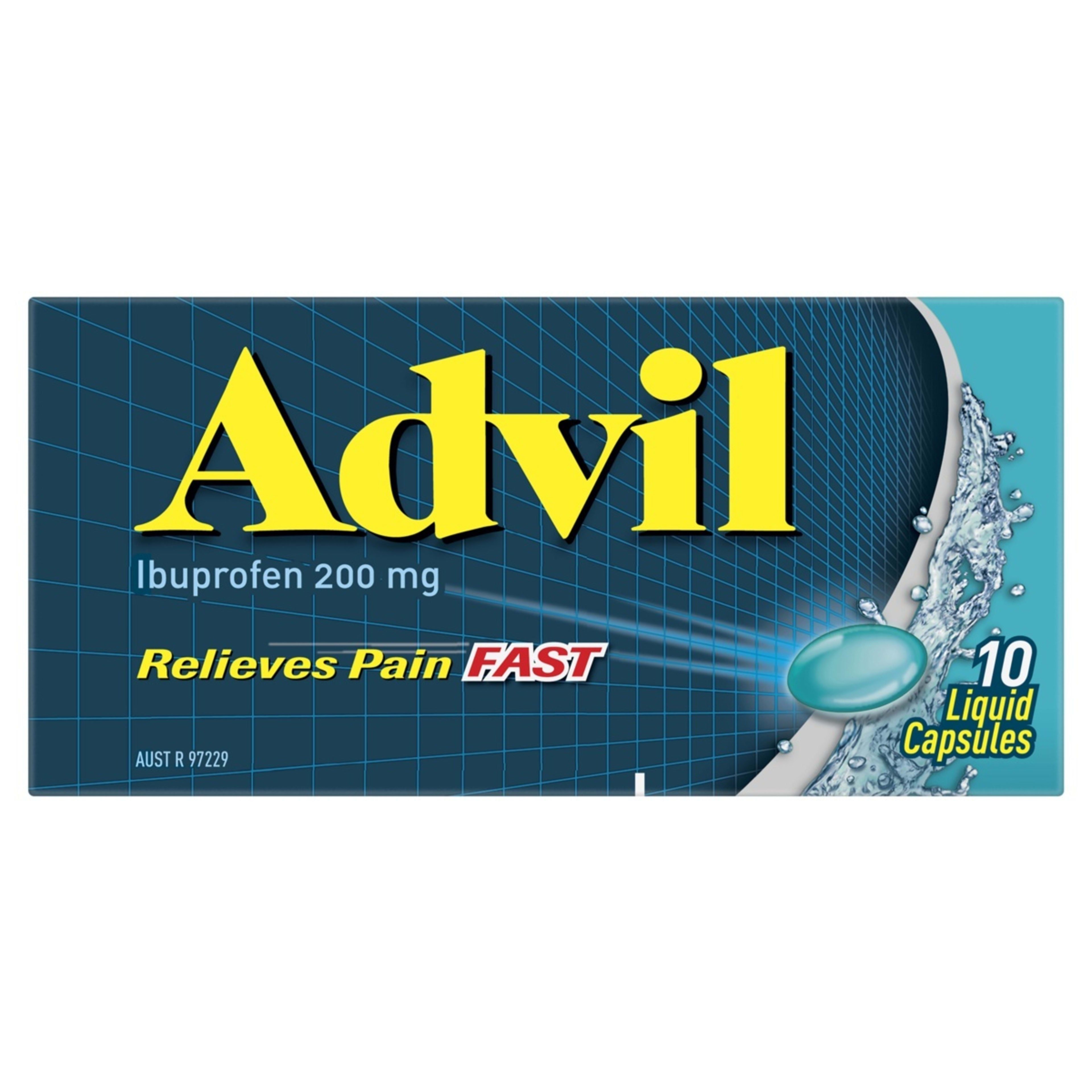 10 Pack Advil Ibuprofen Liquid Capsules 200mg - Kmart