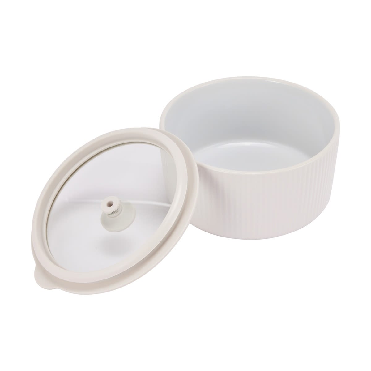 800ml Porcelain Container with Glass Lid - Kmart NZ