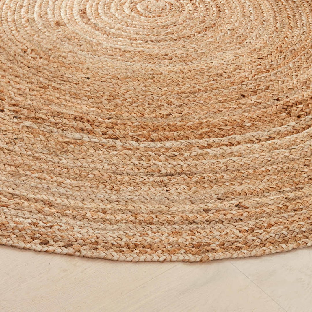 Jute Rug - Natural, Round - 180cm - Kmart