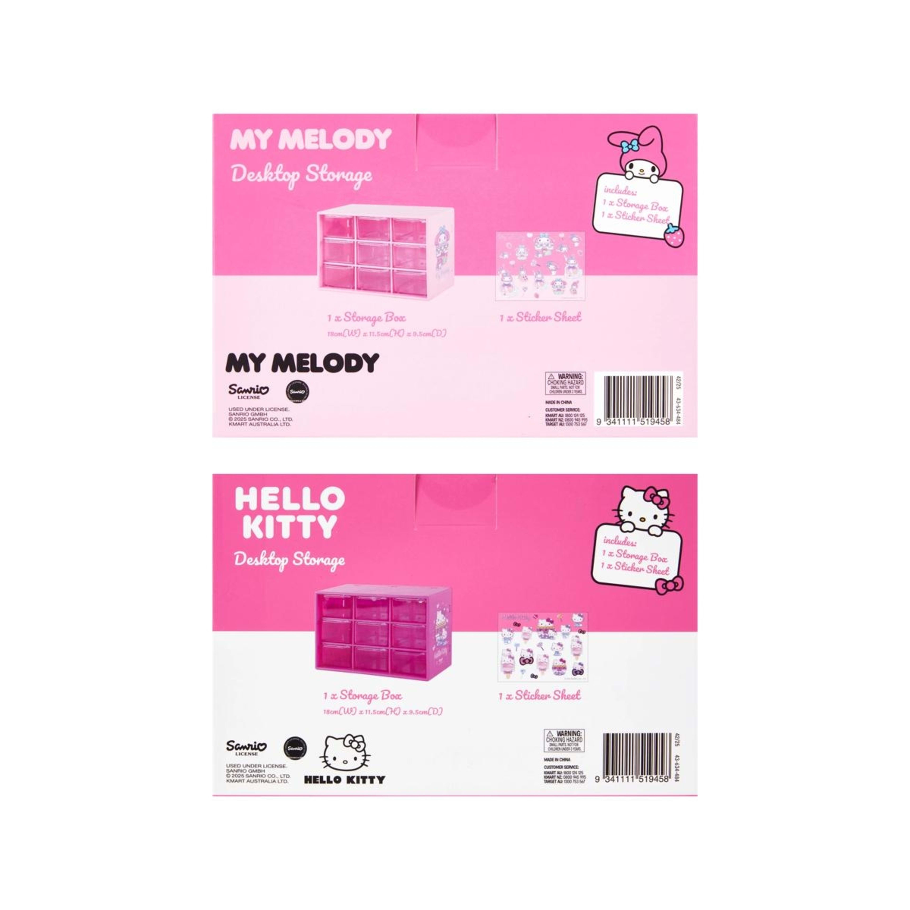 Sanrio Hello Kitty Desktop Storage - Assorted - Kmart