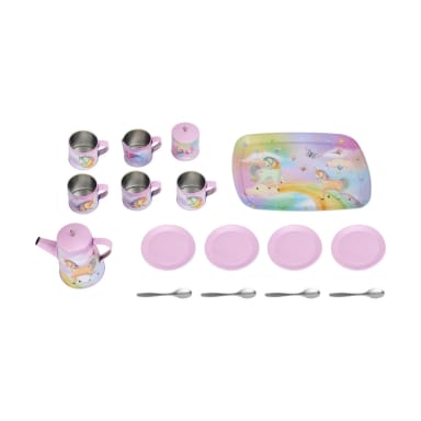 18 Piece Deluxe Tin Tea Playset - Kmart