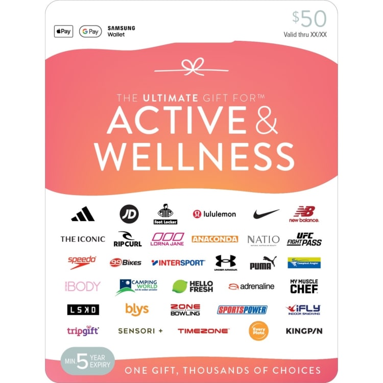 The Ultimate Active & Wellness $50 Gift Card - Kmart