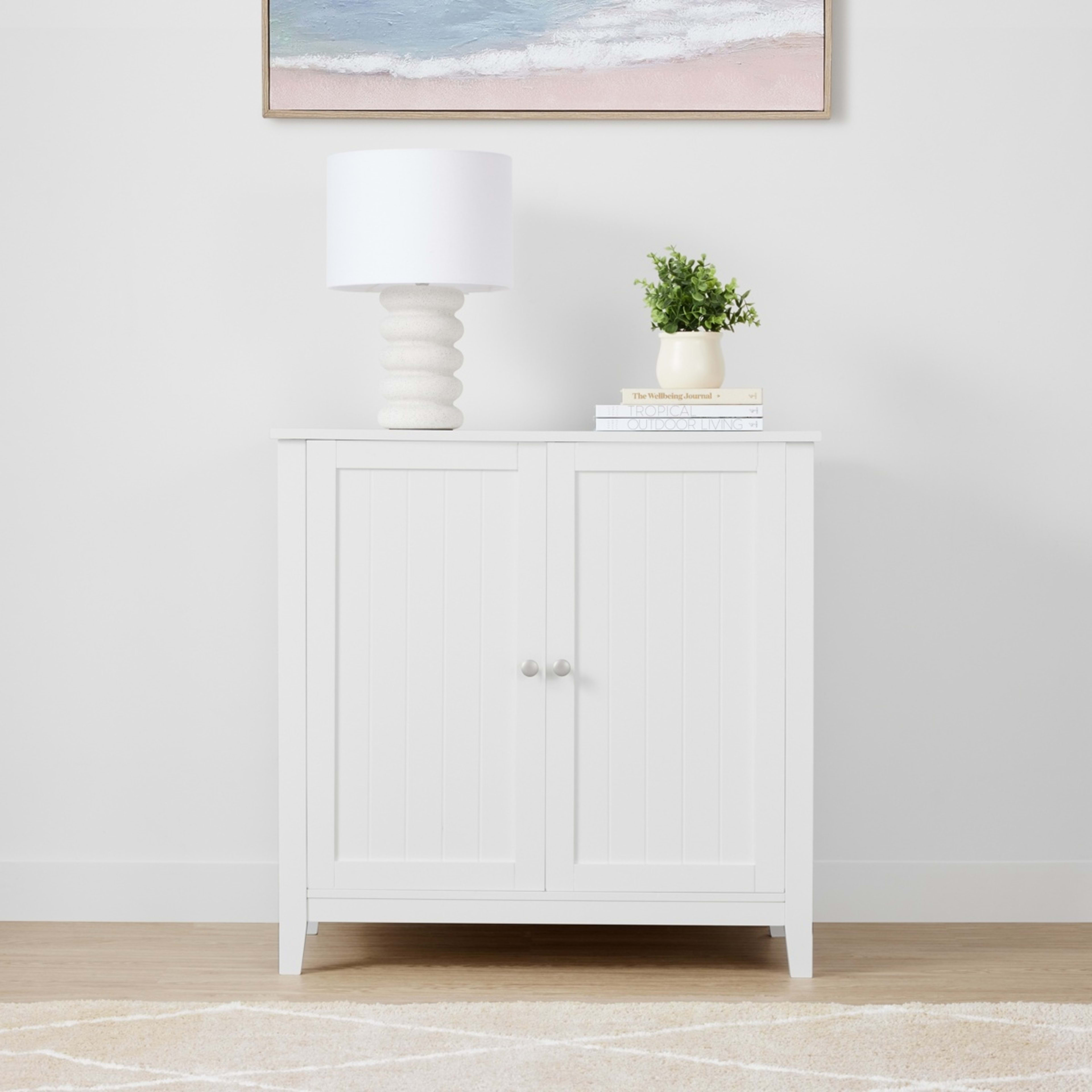 Hamptons Adjustable Shelves Cabinet - Kmart