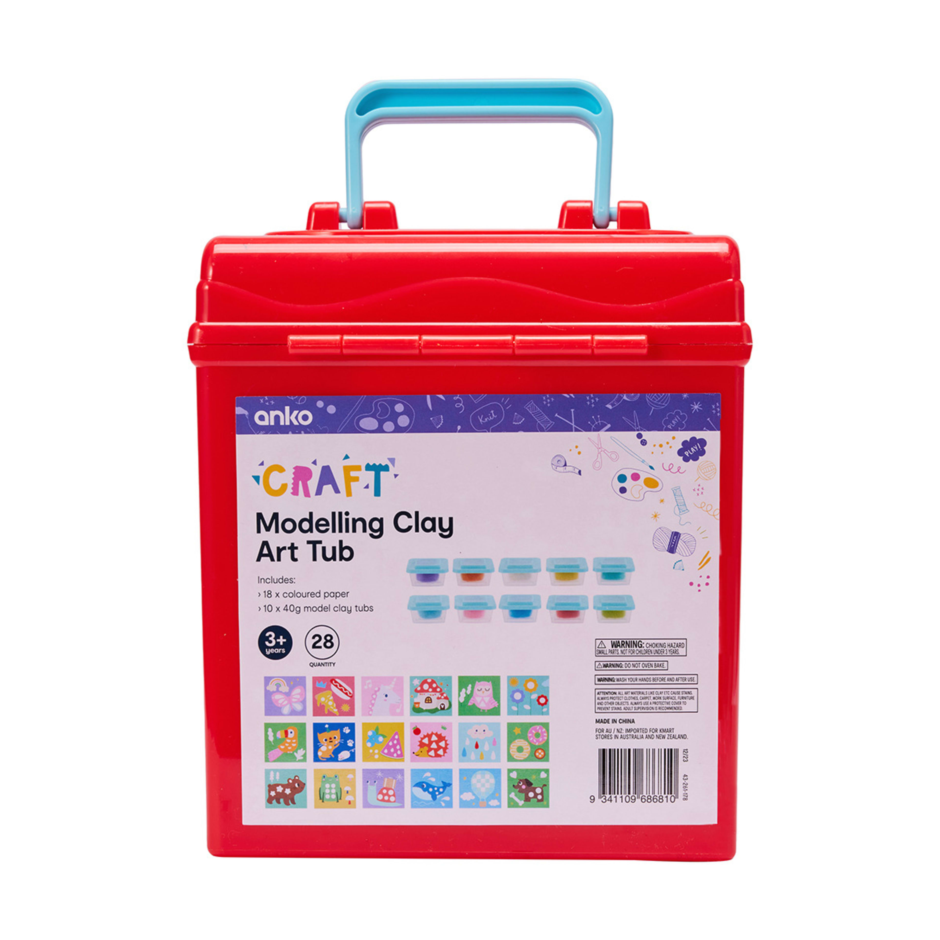 28 Piece Modelling Clay Art Tub - Kmart
