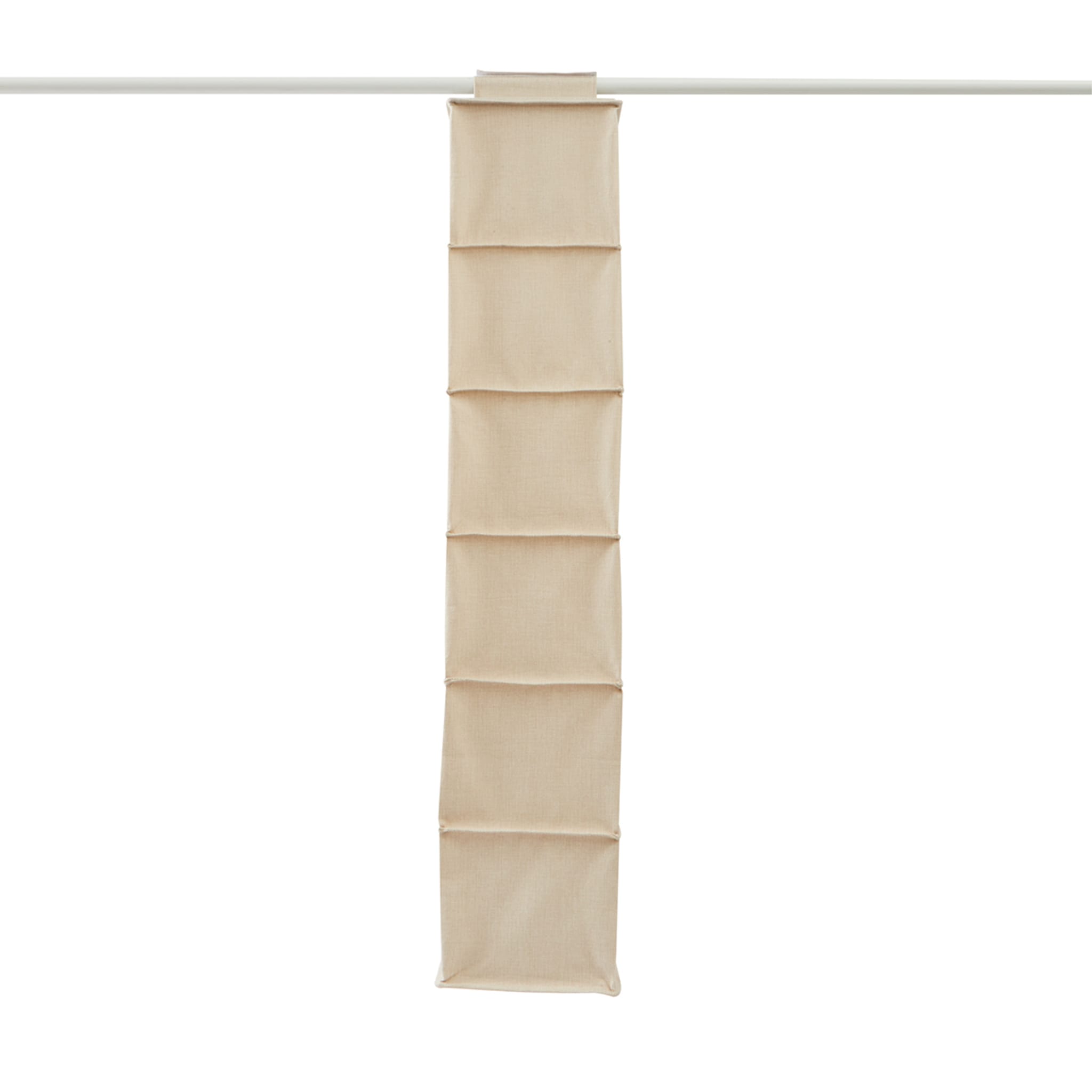 6 Shelf Linen Look Hanging Organiser - Kmart