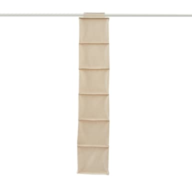 6 Shelf Linen Look Hanging Organiser - Kmart