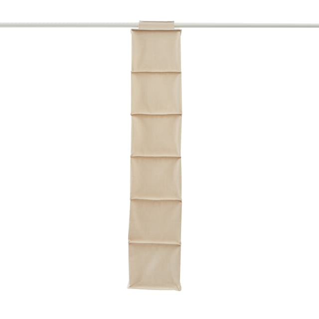 6 Shelf Linen Look Hanging Organiser - Kmart
