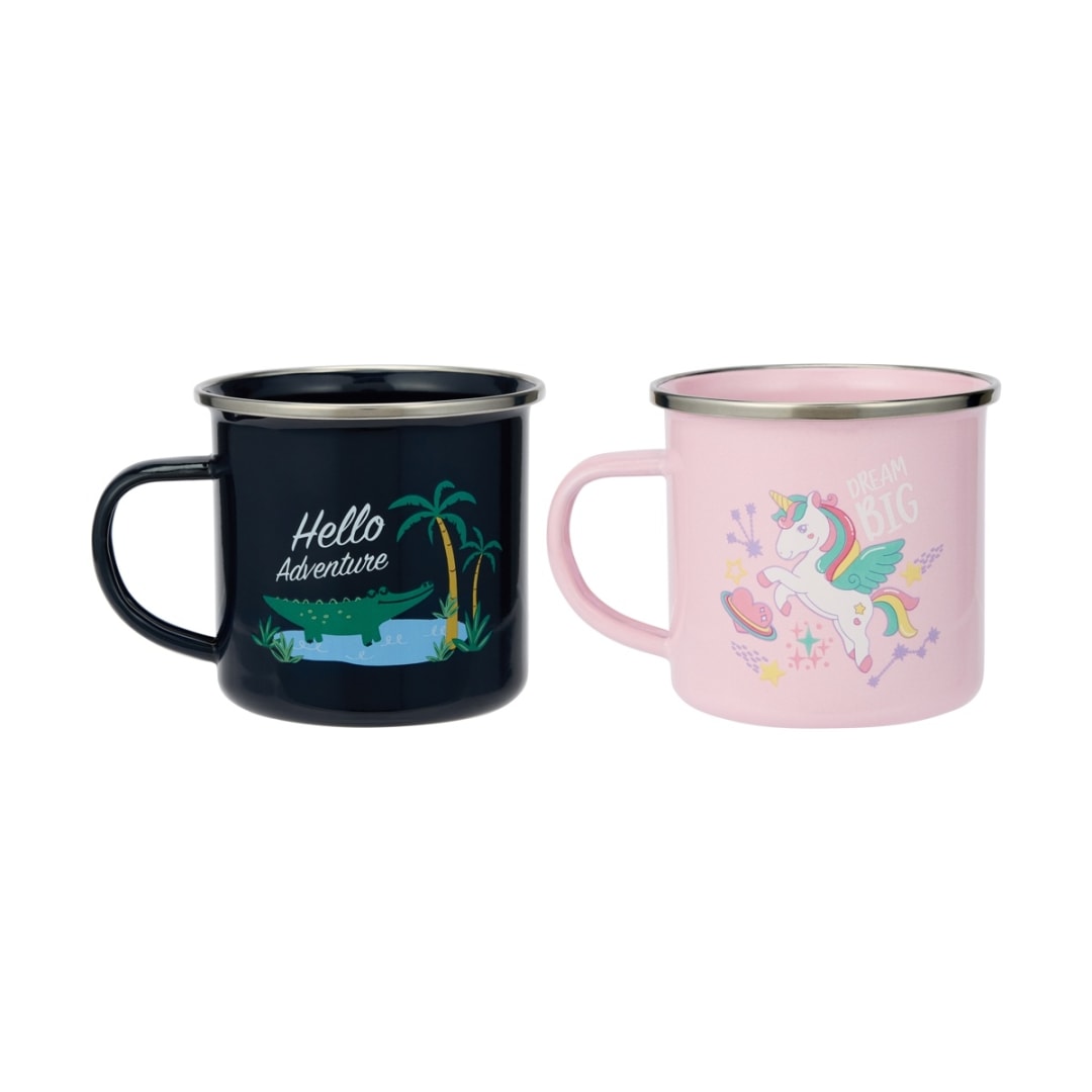 330ml Enamel Mug - Assorted - Kmart