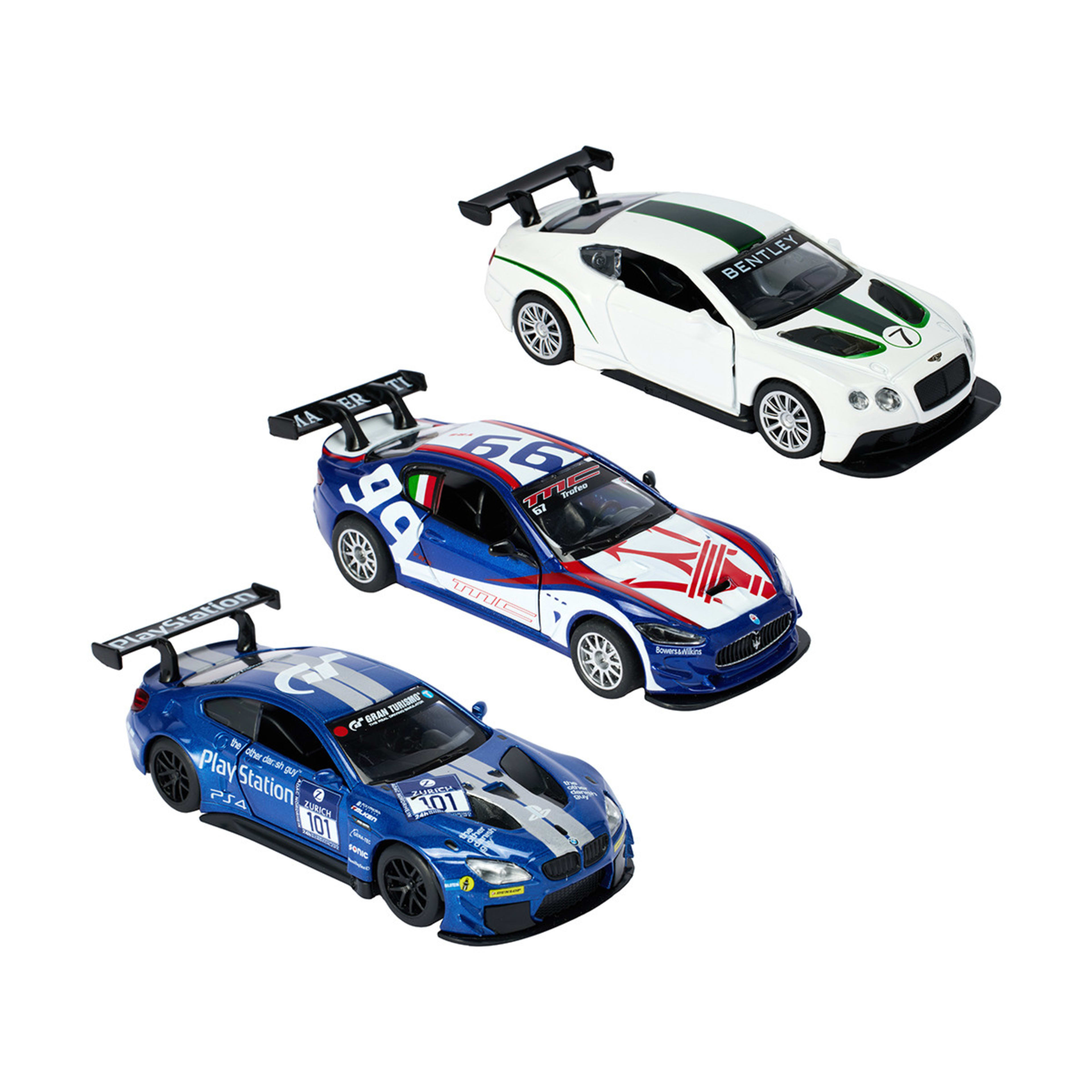 3 Pack Metal Speed Zone 1:38-43 Scale Diecast Cars - Kmart