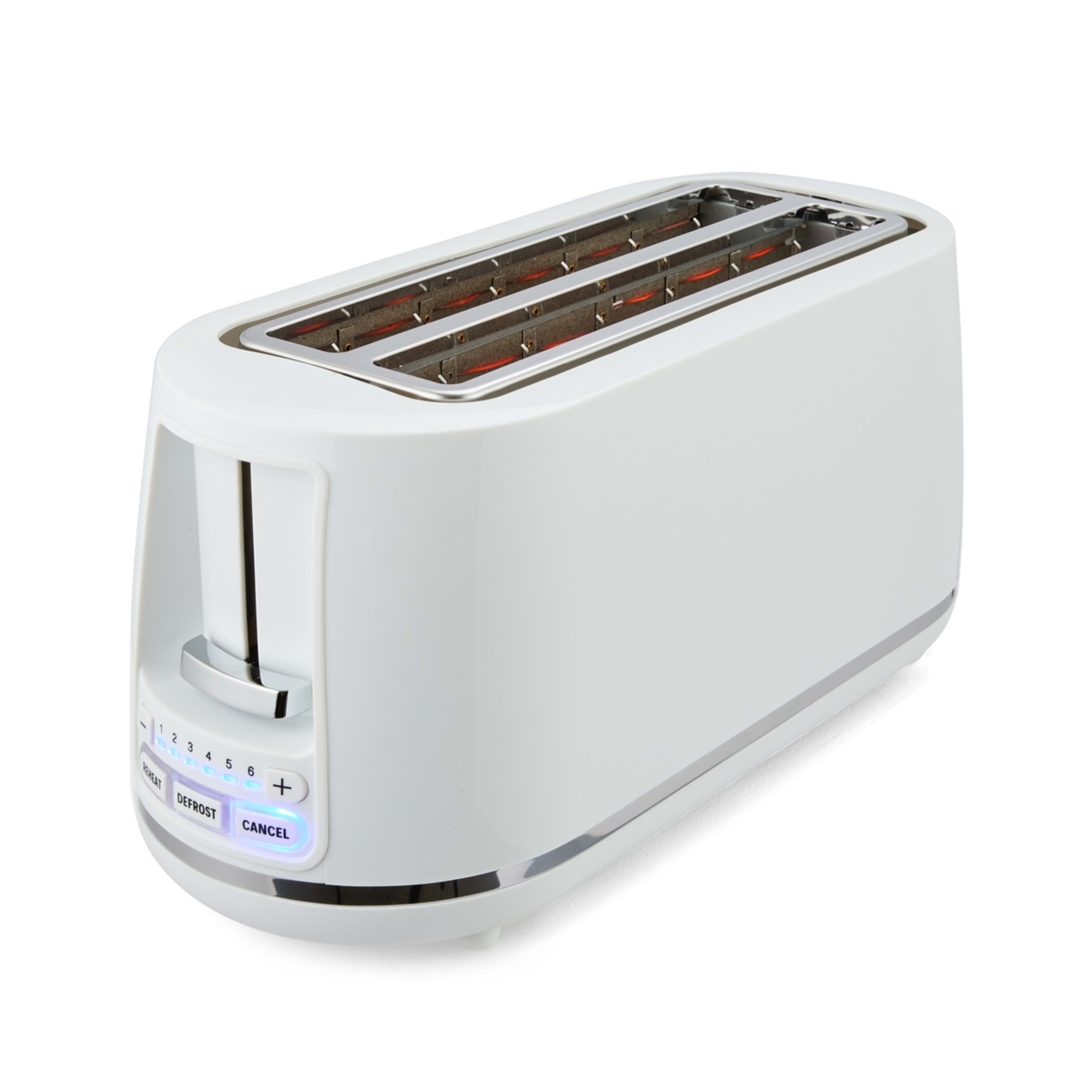 4 Slice Long Slot Toaster - White - Kmart