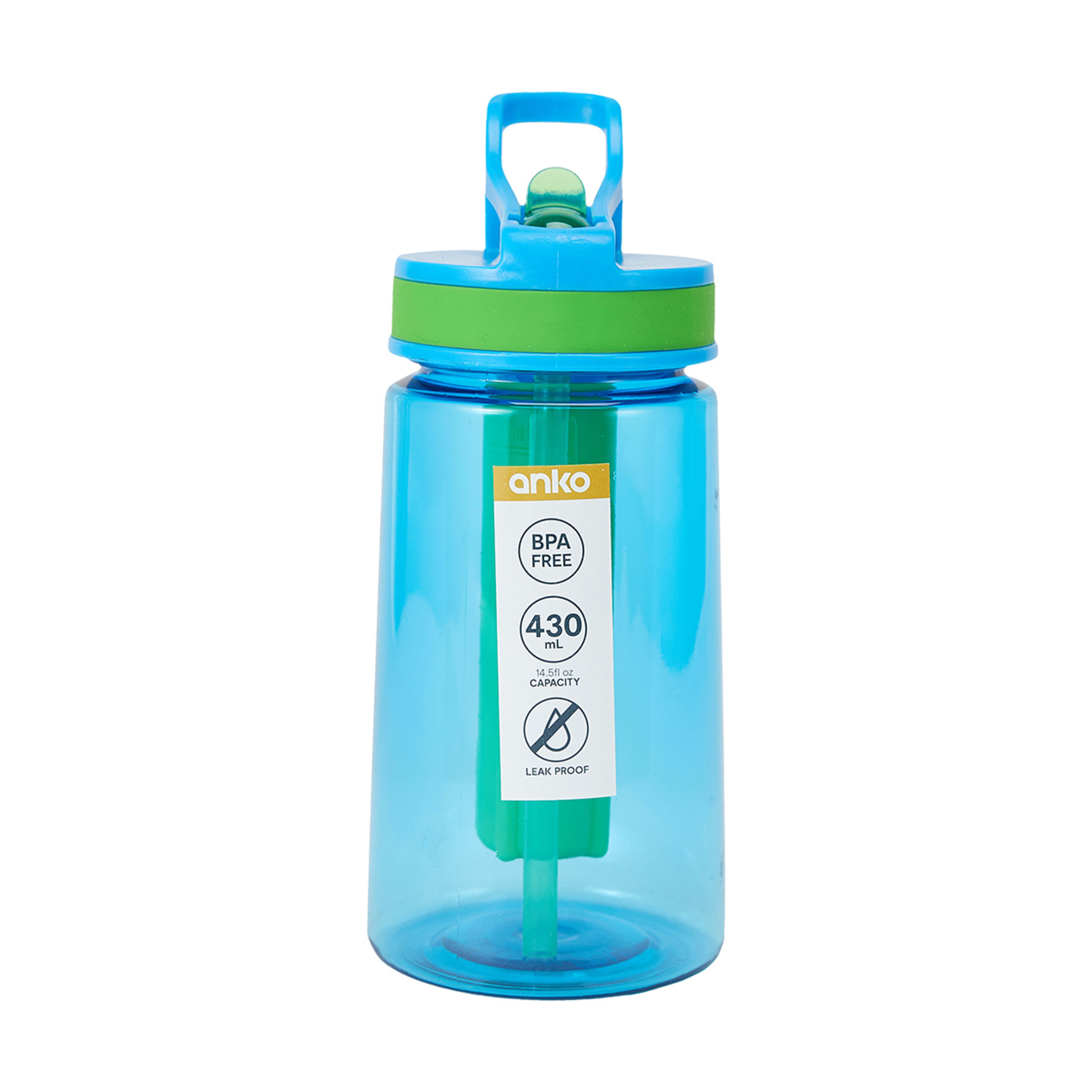430ml Blue Mini Flared Drink Bottle - Kmart