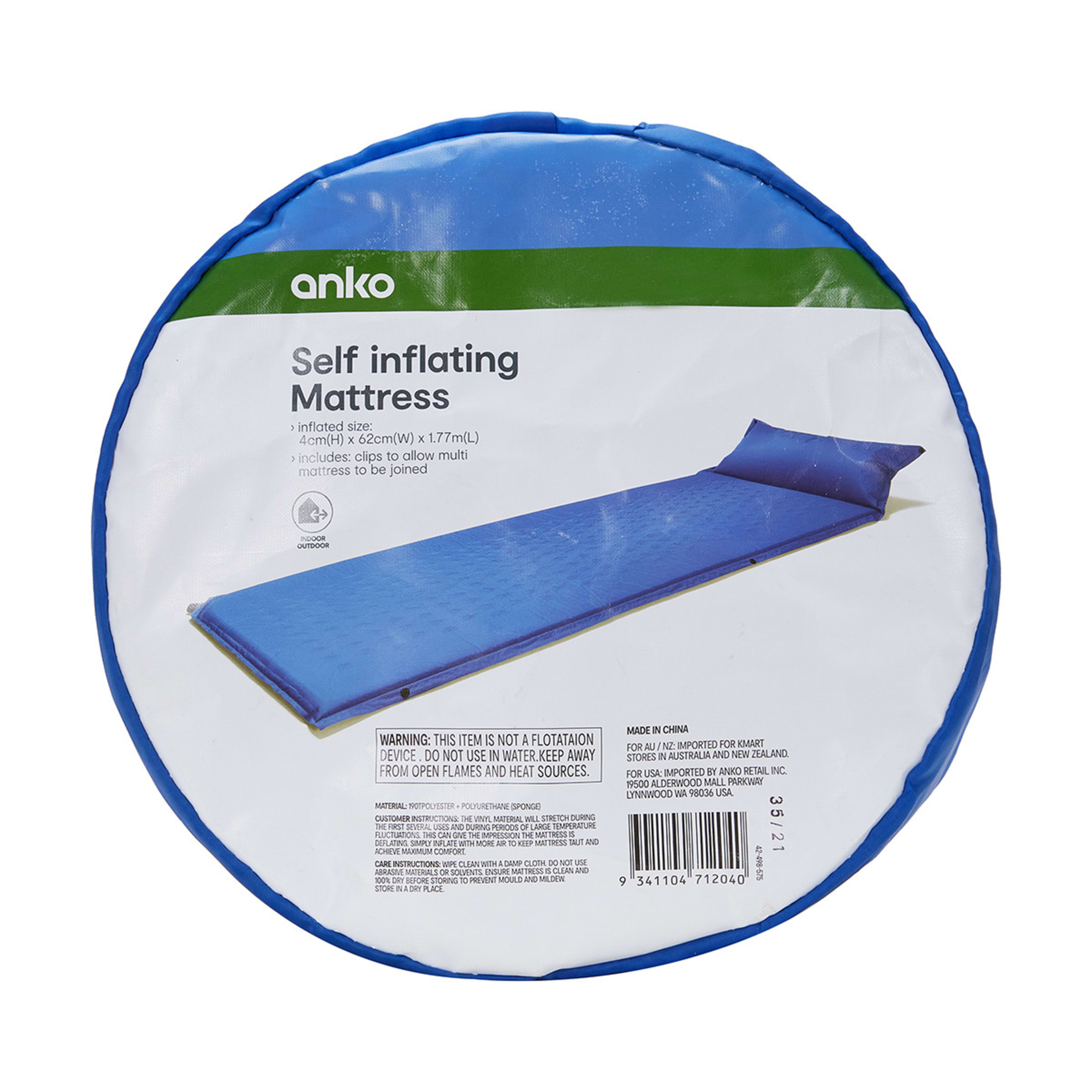 Single Self Inflating Mattress - Kmart