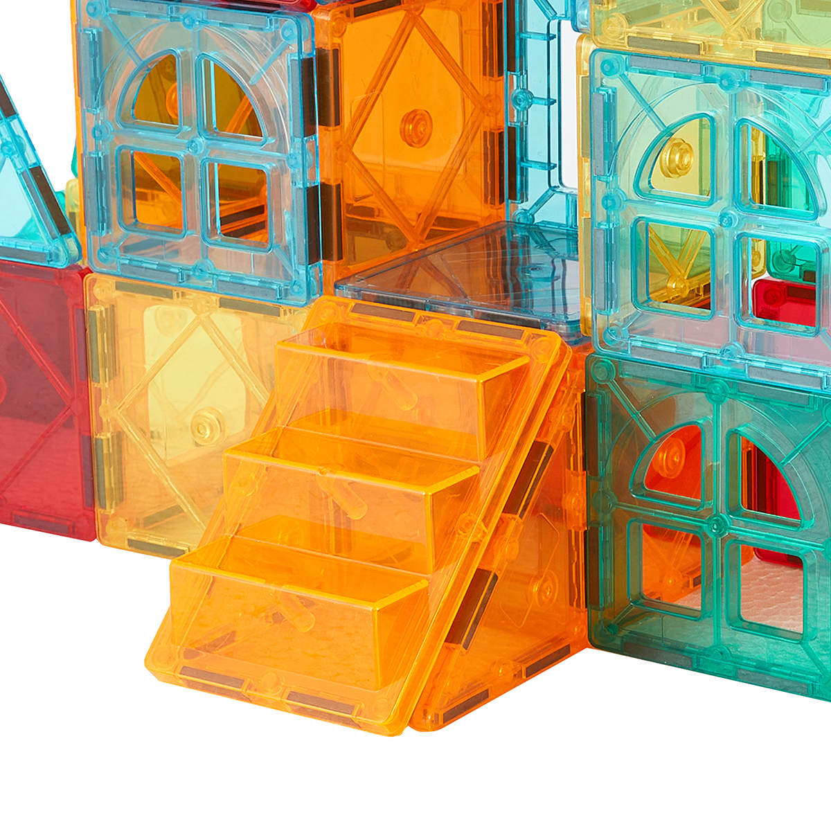 50 Piece Magnetic Tiles Castle Set - Kmart